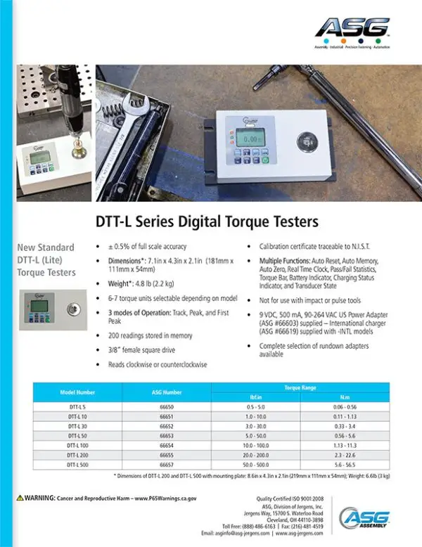 Literature and Downloads - ASG Jergens